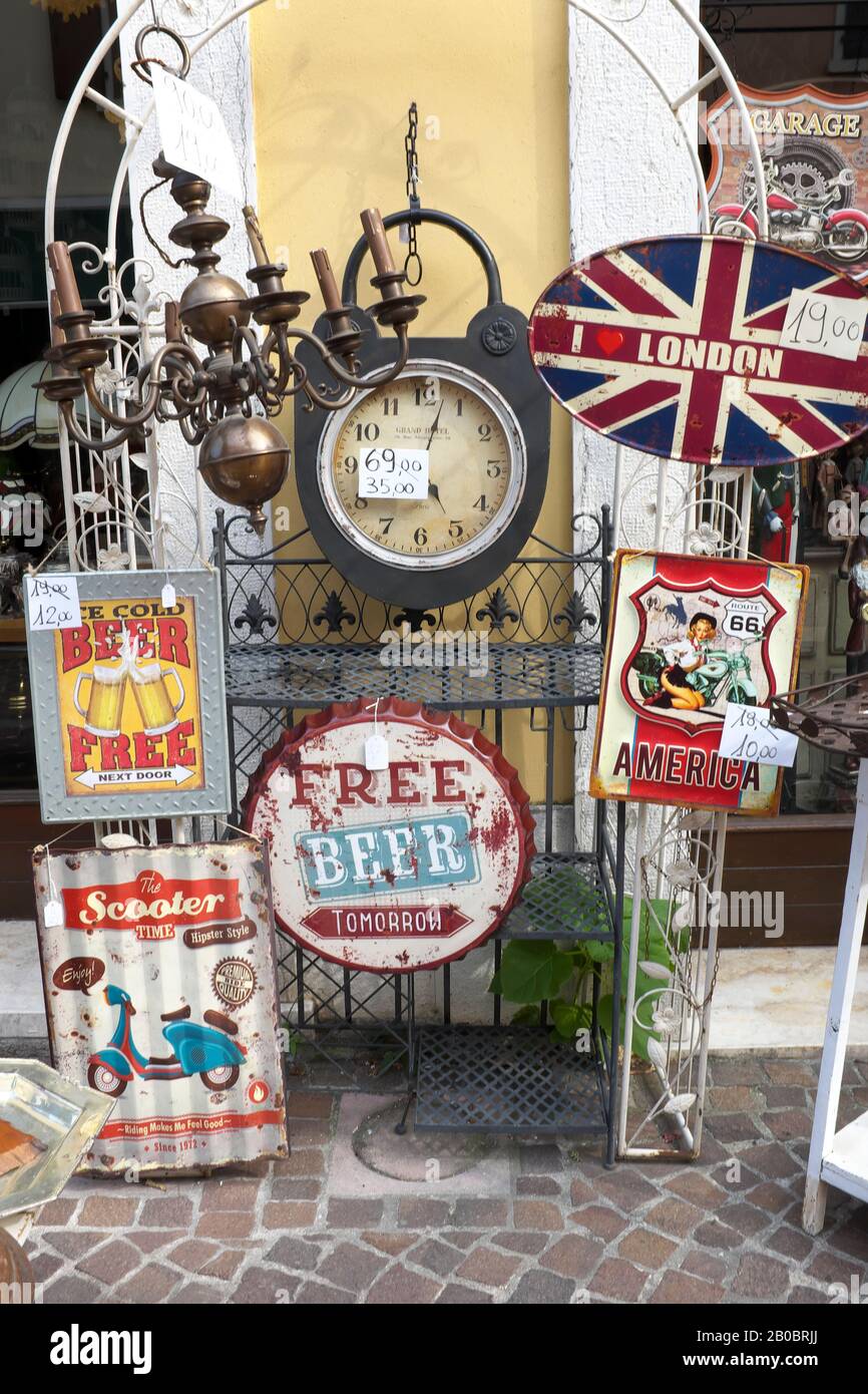 Old Junk Shop In Bardolino Lake Garda Italy Stock Photo - Alamy
