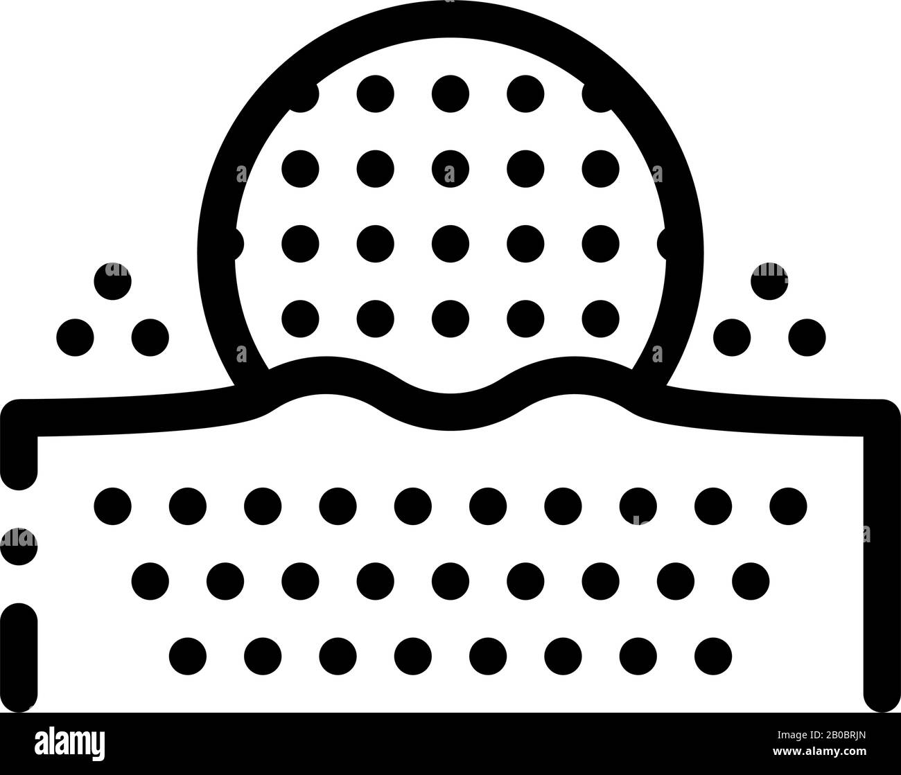 Ball On Sand Icon Vector Outline Illustration Stock Vector Image & Art ...