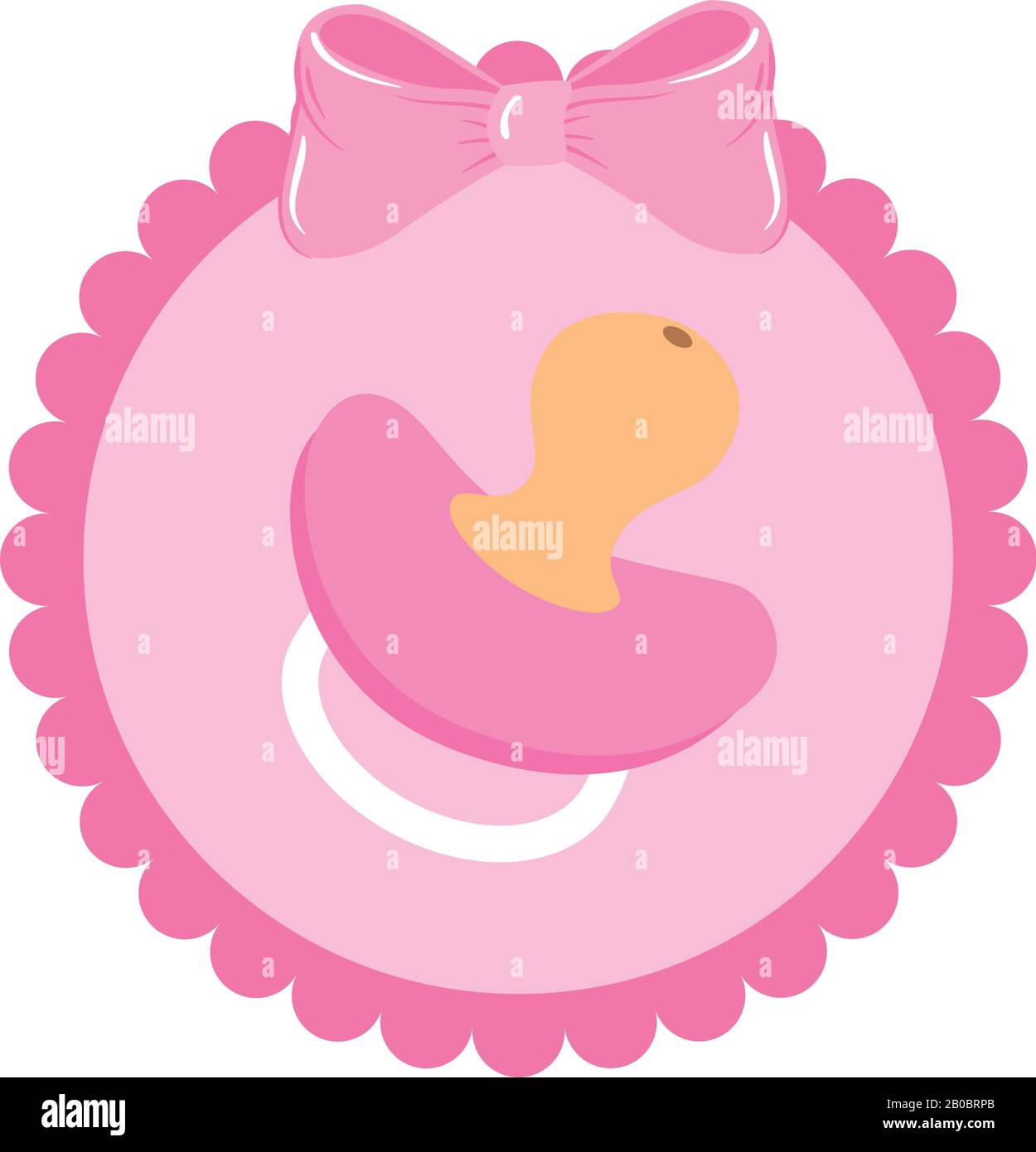 cute pacifier baby in lace frame Stock Vector Image & Art - Alamy
