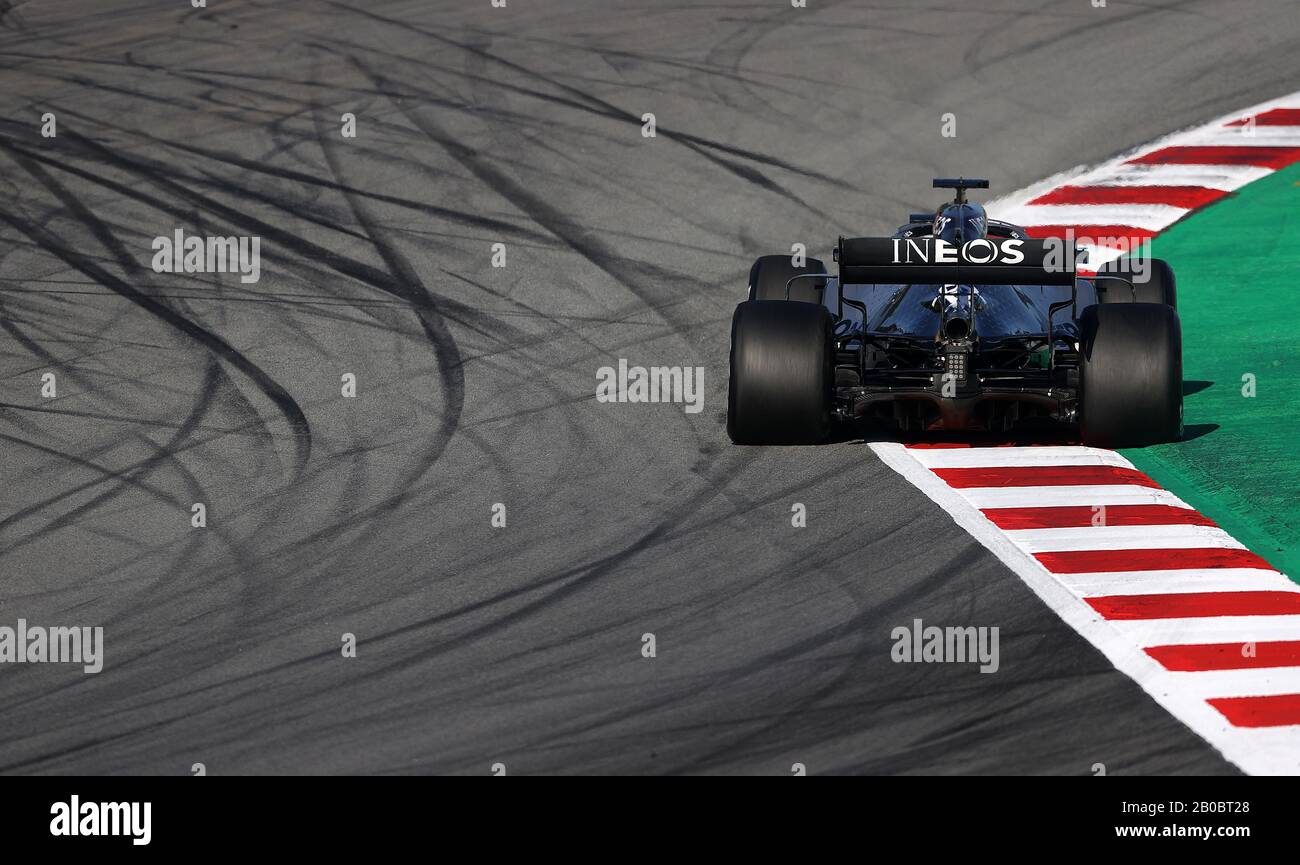 Mercedes' Lewis Hamilton during day two of pre-season testing at the ...