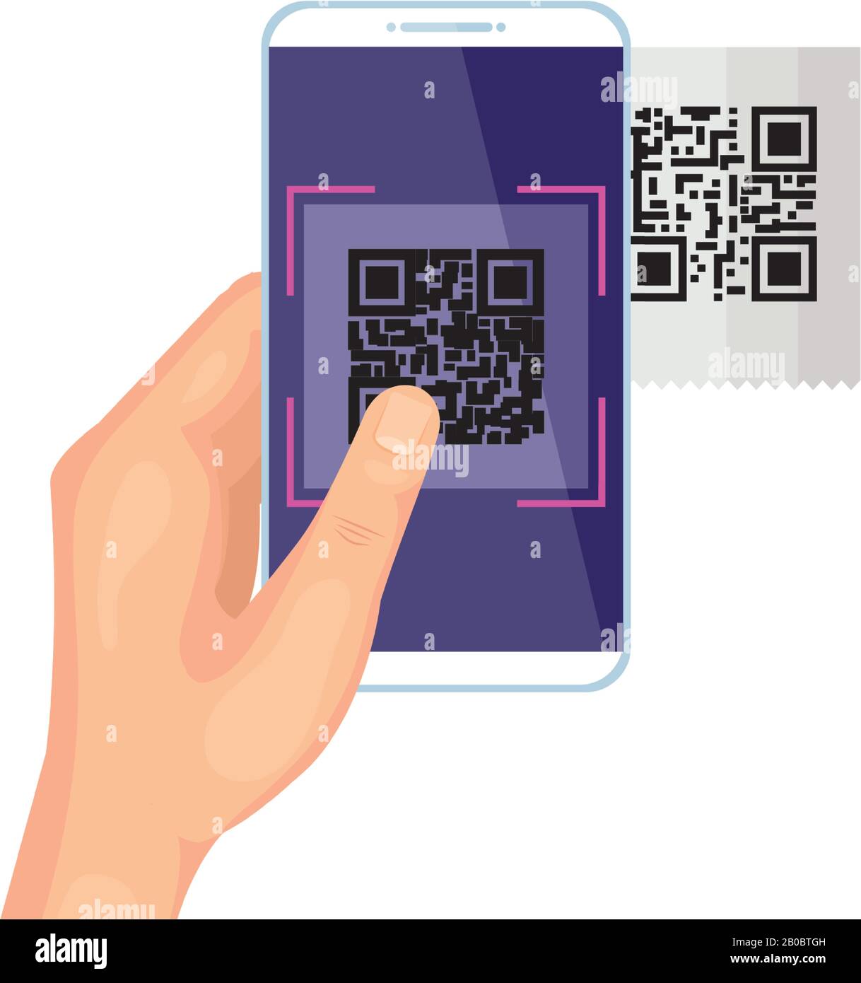Using phone scan qr code Stock Vector Images - Alamy