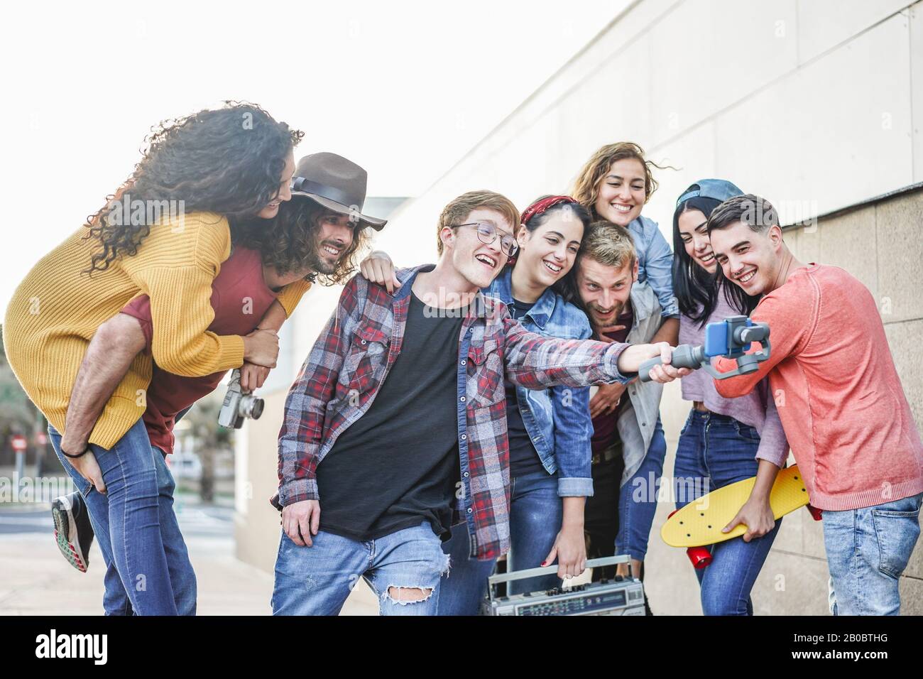 Happy millennials hi-res stock photography and images - Alamy
