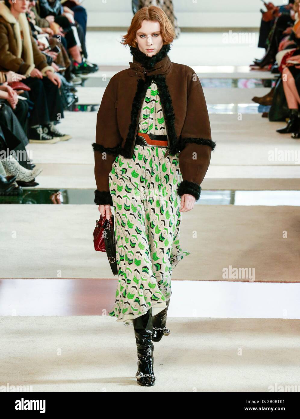 New York, New York - February 08, 2020: Kaila Wyatt walks the runway at ...