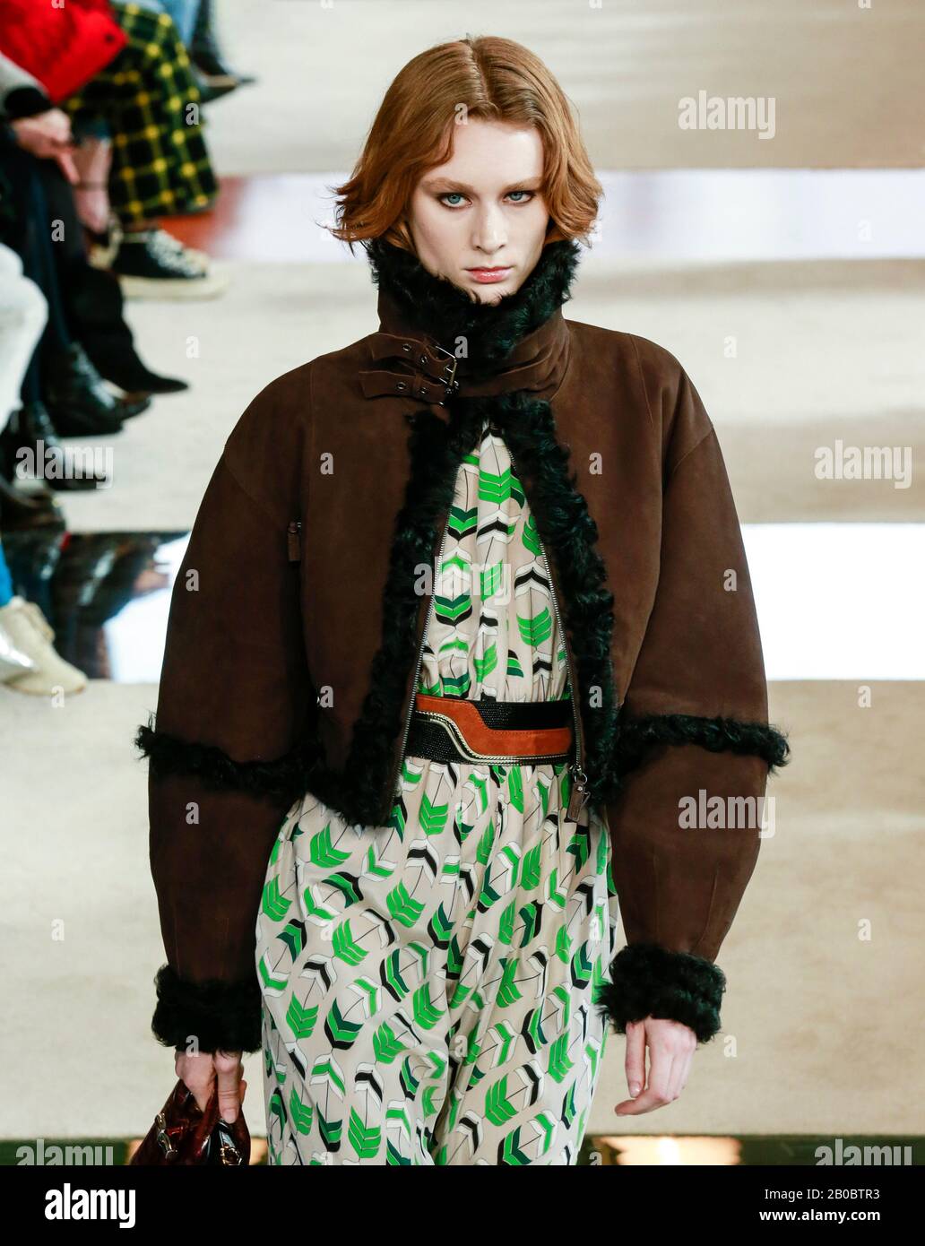 New York, New York - February 08, 2020: Kaila Wyatt walks the runway at ...