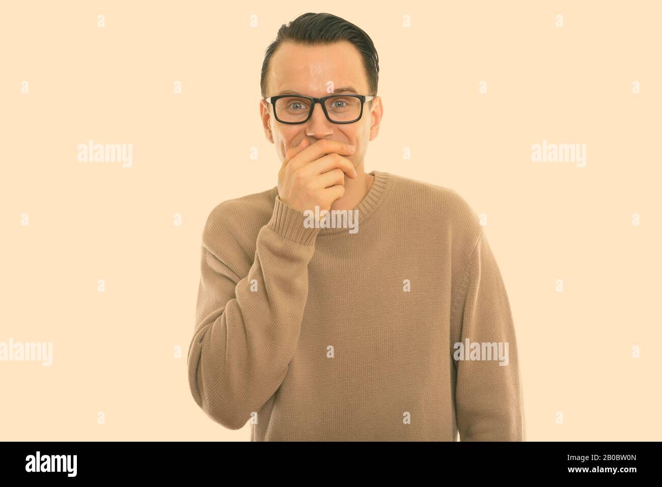 Giggling man hi-res stock photography and images - Alamy