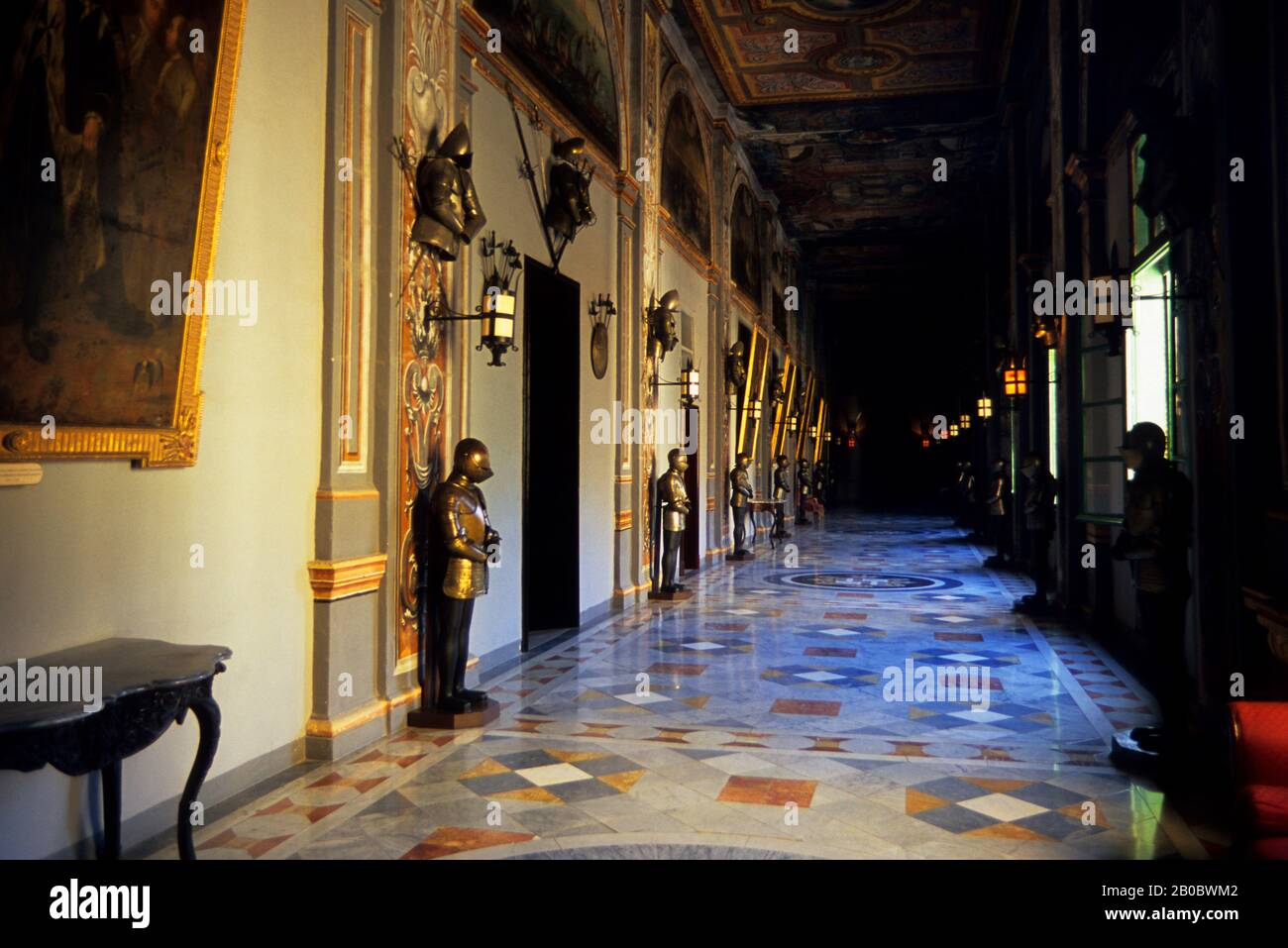 MALTA, VALLETTA, PALACES OF THE KNIGHTS, INTERIOR, HALLWAY (MUSEUM ...
