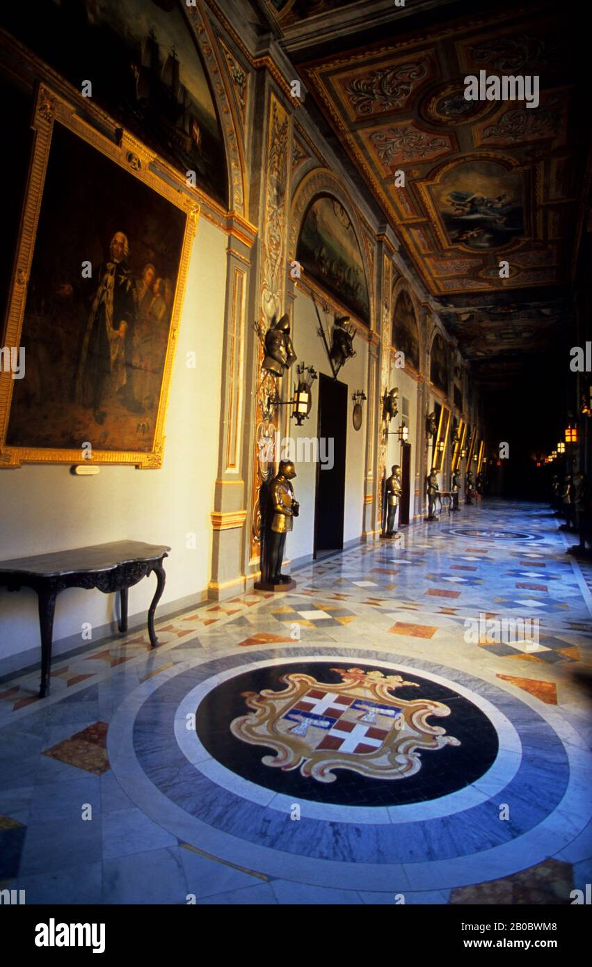 MALTA, VALLETTA, PALACES OF THE KNIGHTS, INTERIOR, HALLWAY (MUSEUM ...