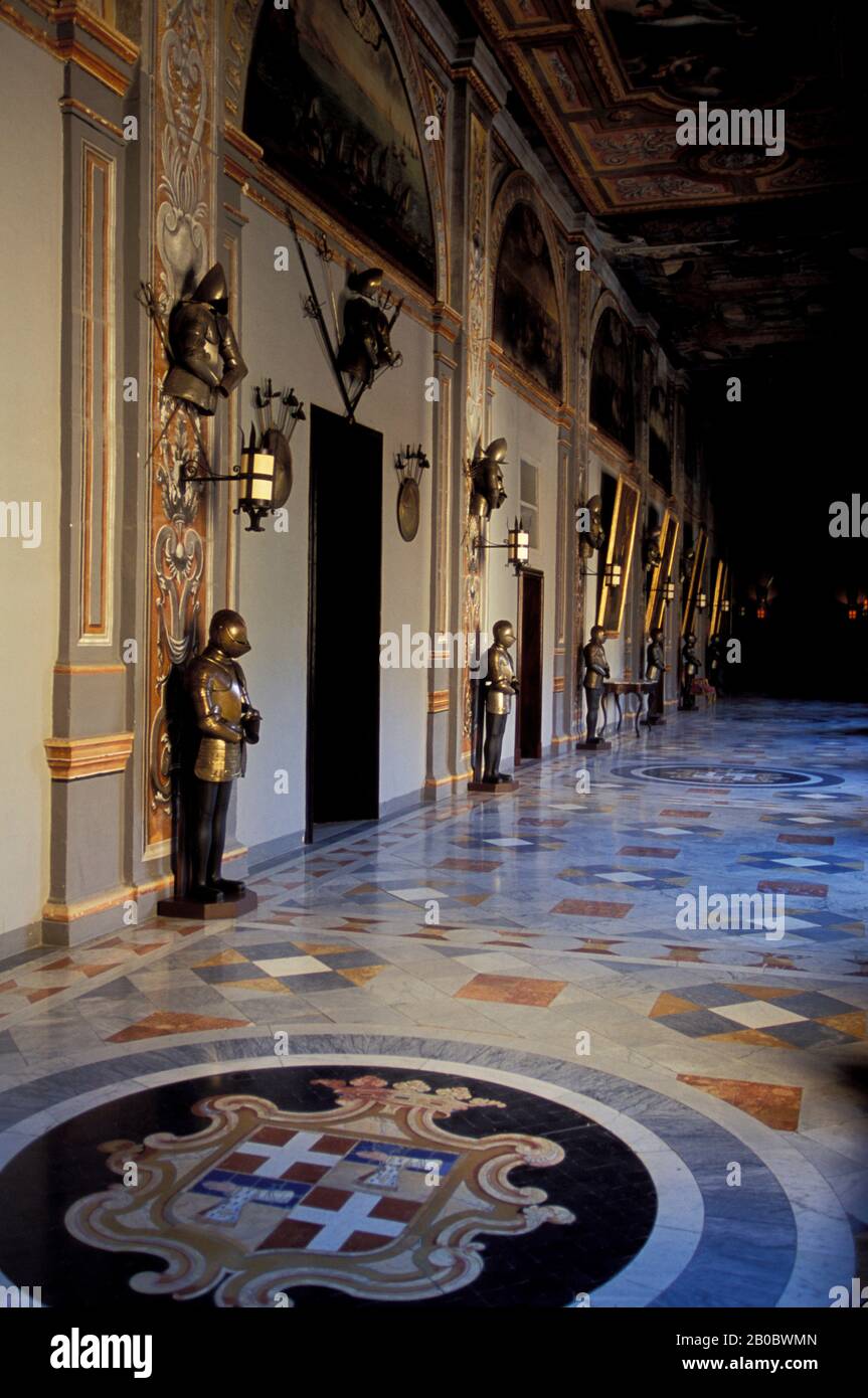 MALTA, VALLETTA, PALACES OF THE KNIGHTS, INTERIOR, HALLWAY (MUSEUM ...