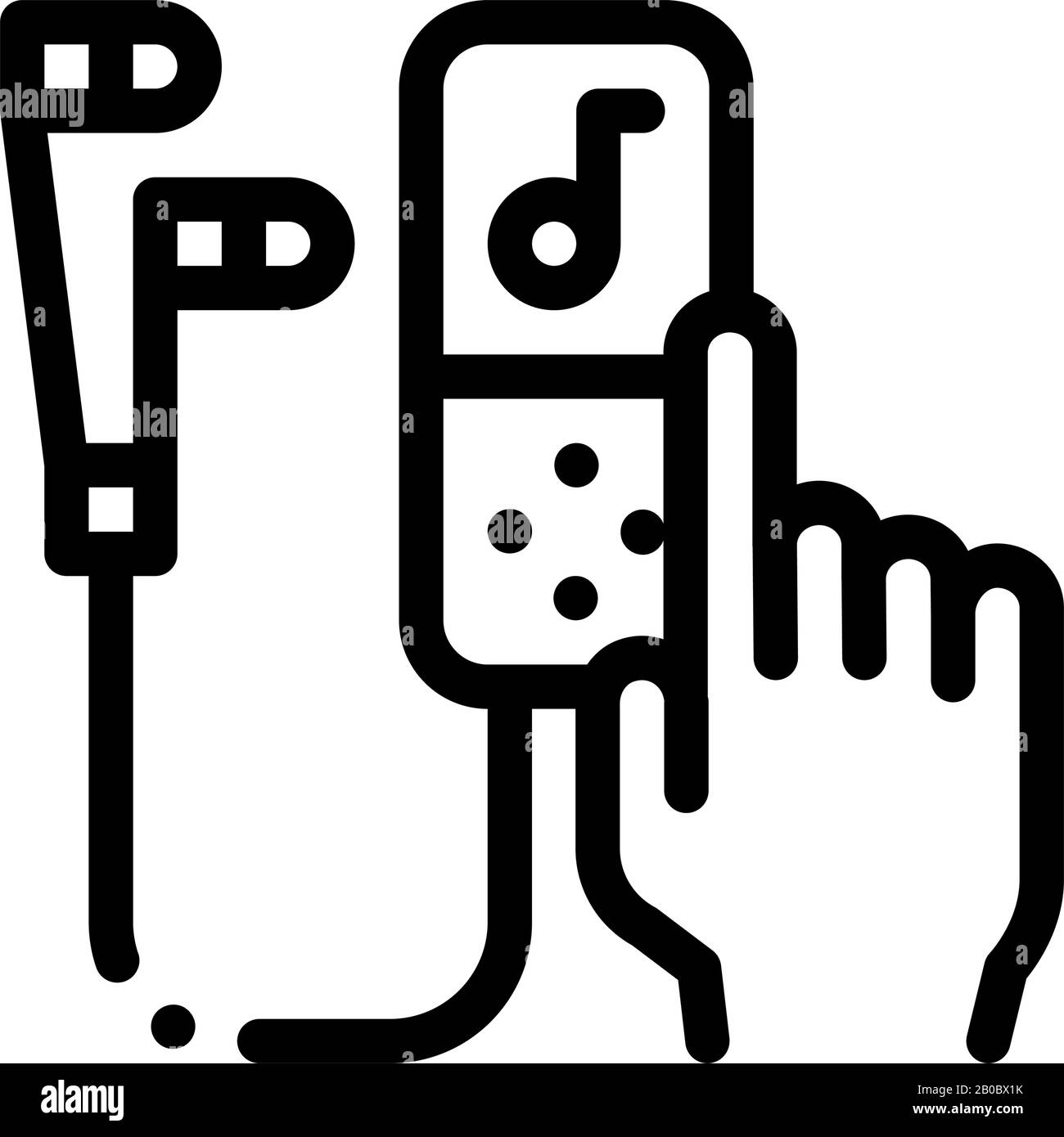 Music Player Icon Vector Outline Illustration Stock Vector Image & Art ...