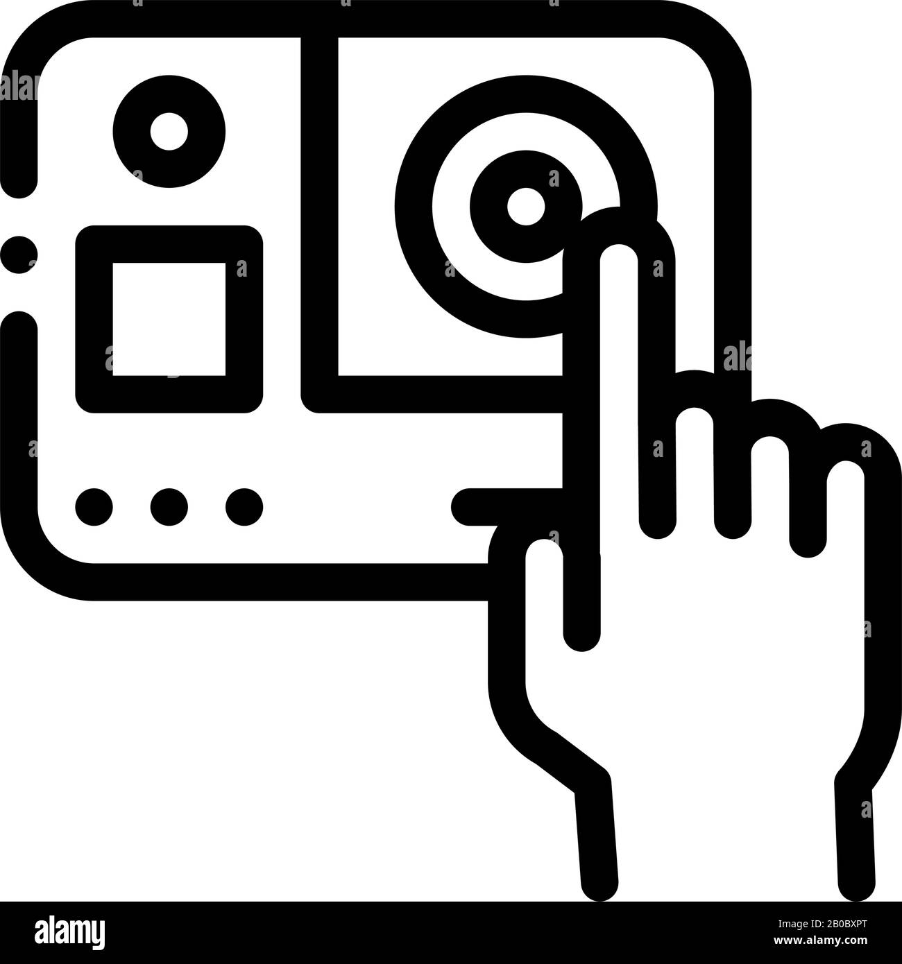 Go Pro Camera Icon Vector Outline Illustration Stock Vector Image & Art ...