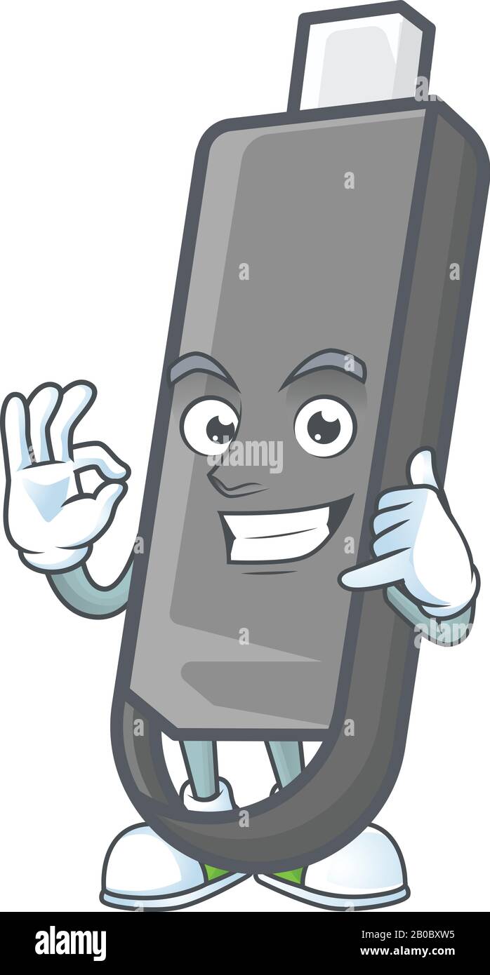 Call me funny flashdisk mascot picture style Stock Vector Image & Art ...