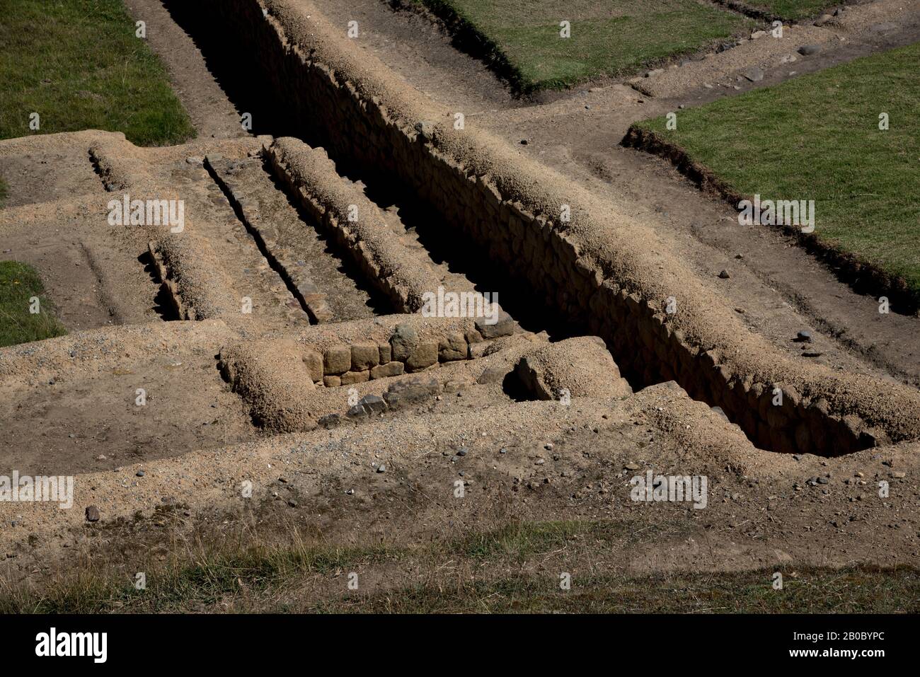 In Ingapirca the remains of an Inca fortress, storehouse and the Temple ...