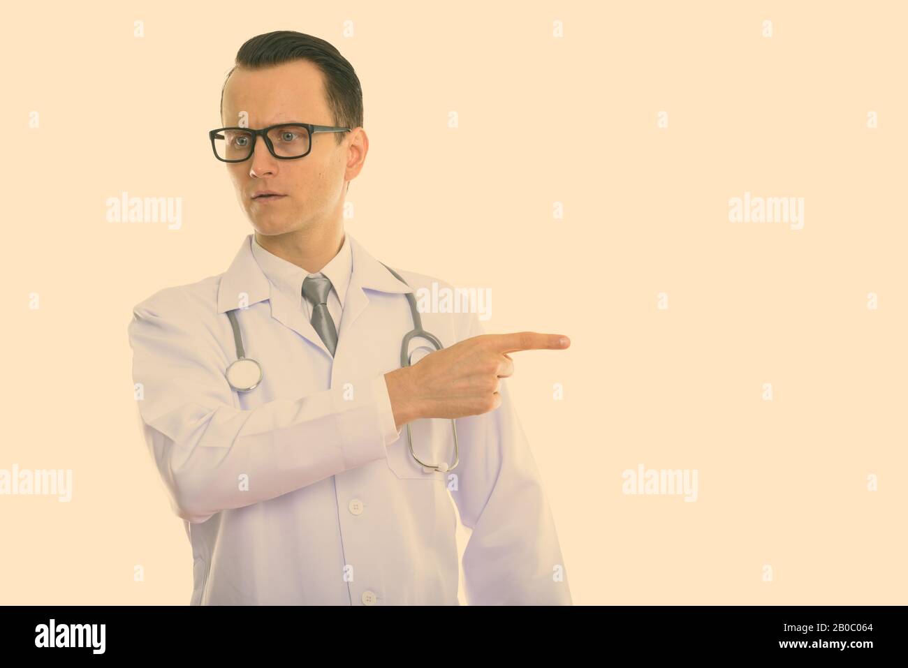Angry pointing doctor hi-res stock photography and images - Alamy