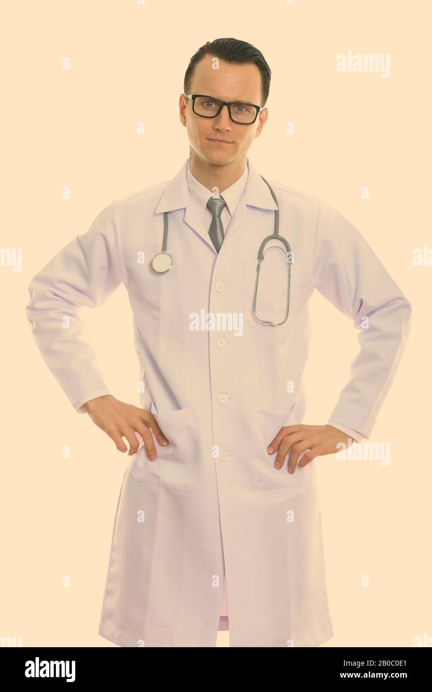 Handsome doctor stethoscope standing hi-res stock photography and ...