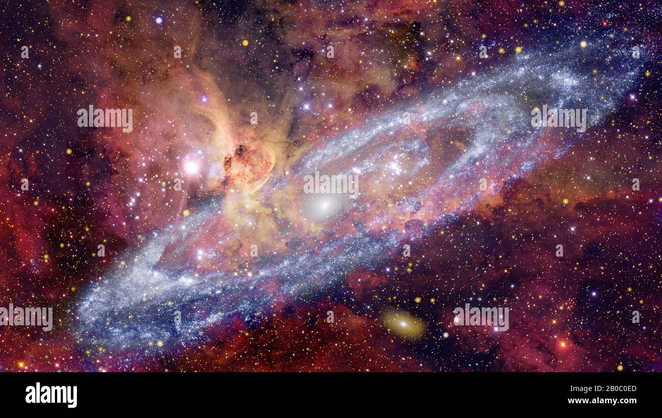 Spiral galaxy. Elements of this image furnished by NASA Stock Photo - Alamy