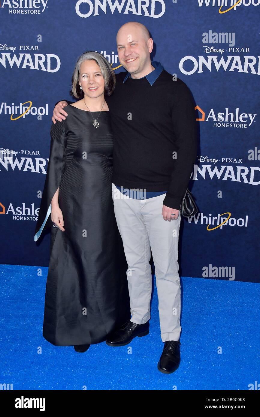 Kori Rae and Dan Scanlon at the world premiere of the movie 'Onward: No ...