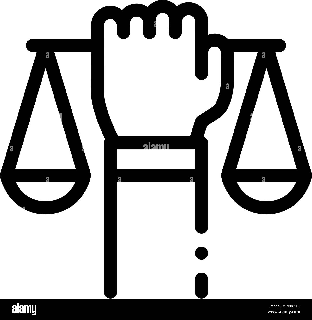 Hand Hold Scales Icon Vector Outline Illustration Stock Vector Image ...