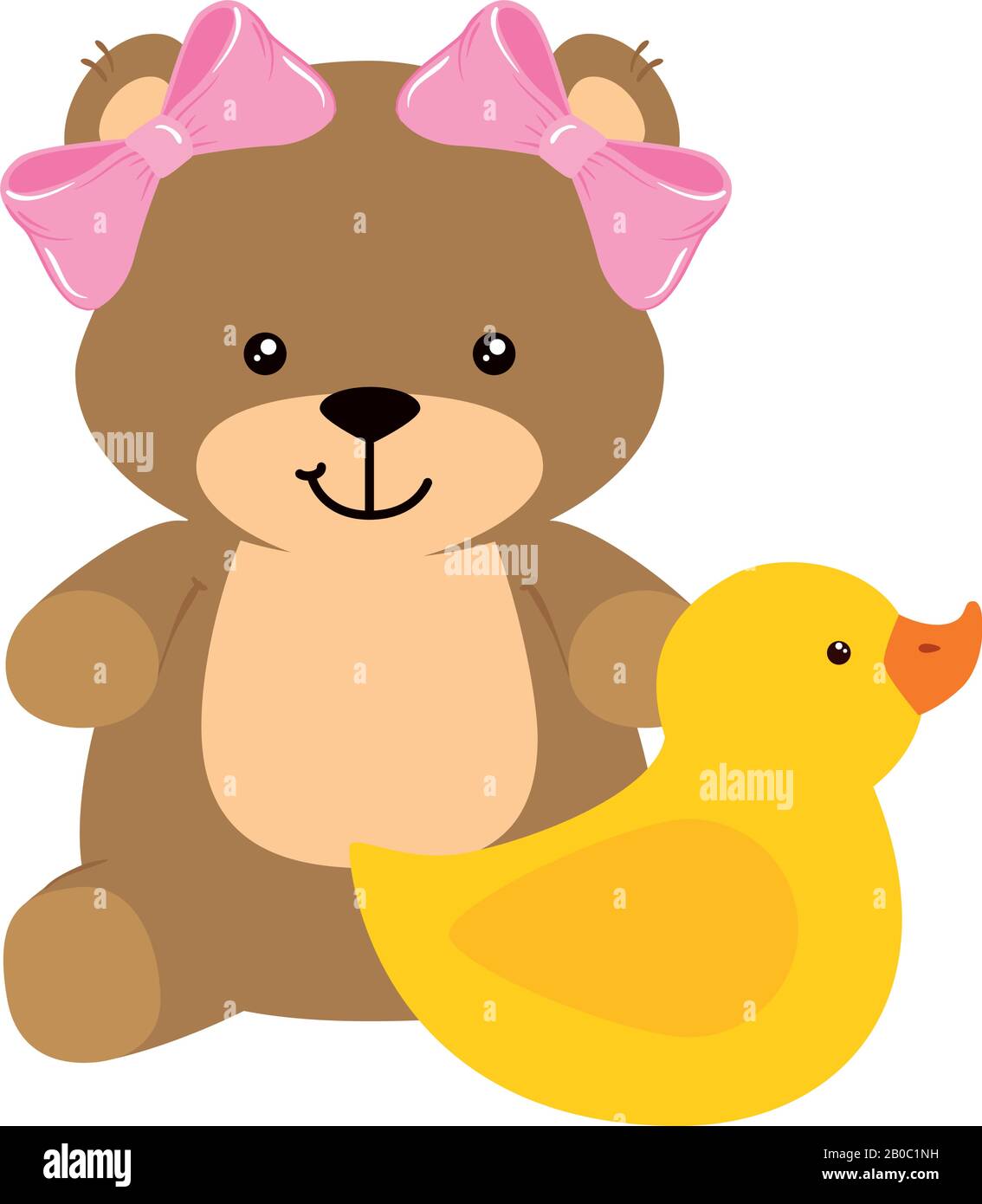 Female duck and duckling Stock Vector Images - Alamy