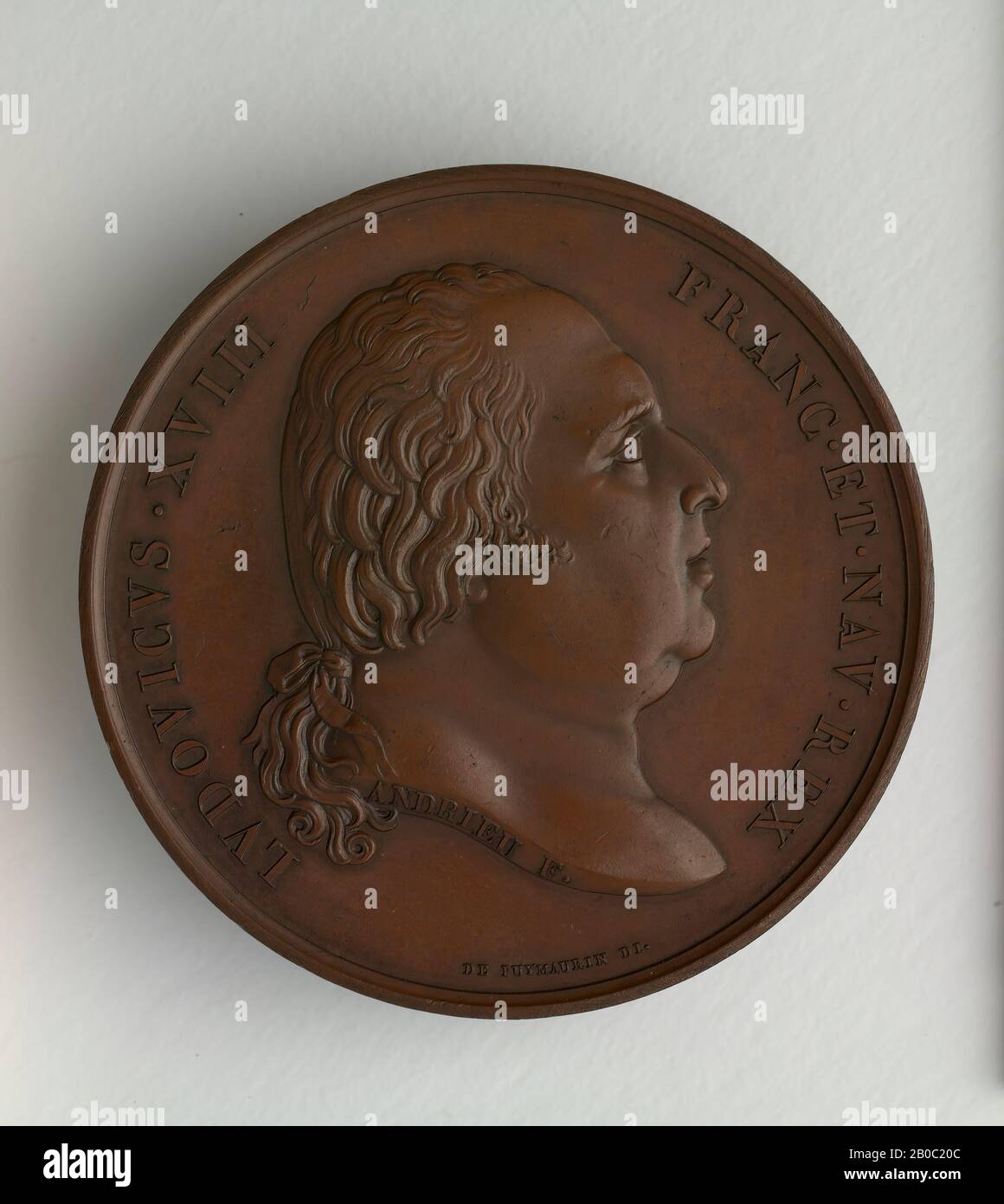 Bertrand Andrieu, Birth of the Duke of Bourbon at Arras in 1820 Medal ...