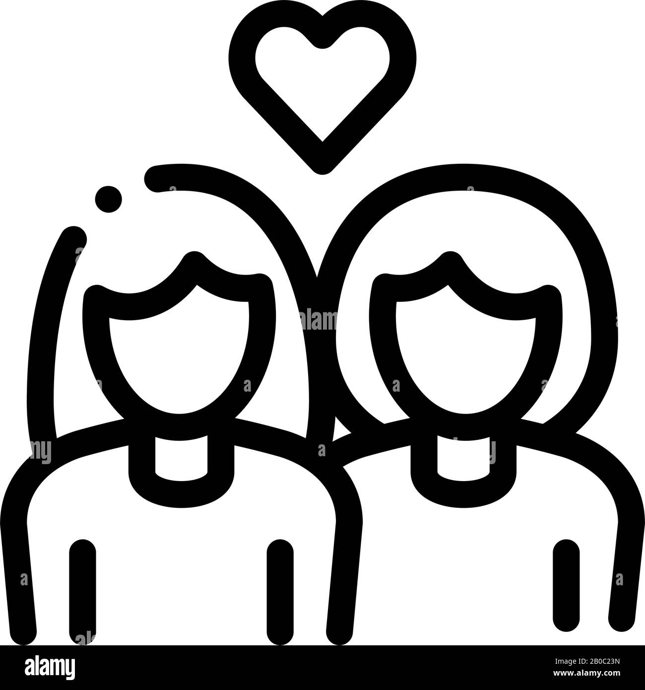 Lesbians Love Icon Vector Outline Illustration Stock Vector Image And Art Alamy