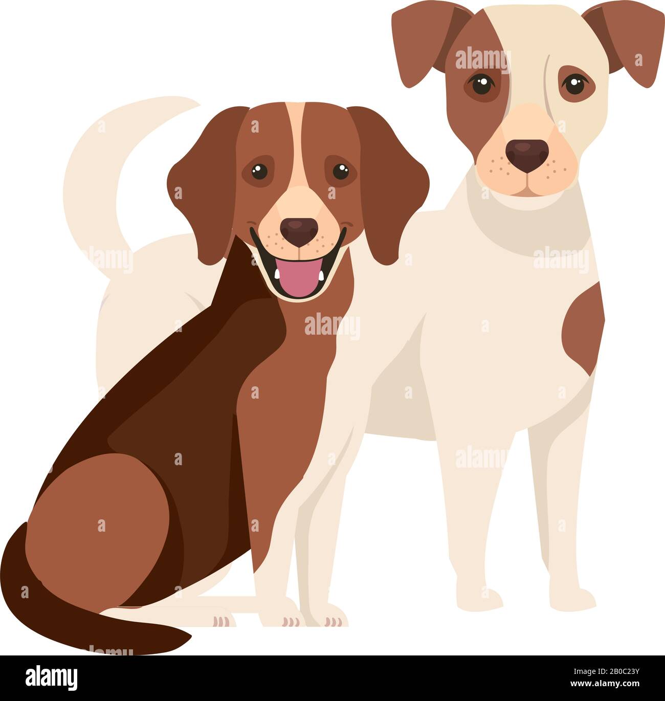 group of dogs brown and white Stock Vector Image & Art - Alamy