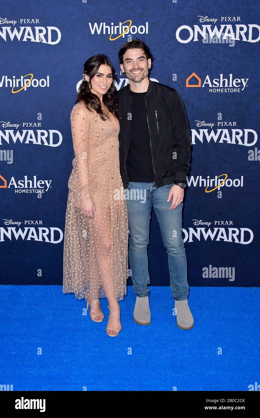 Los Angeles, USA. 18th Feb, 2020. Ashley Iaconetti Haibon with husband ...