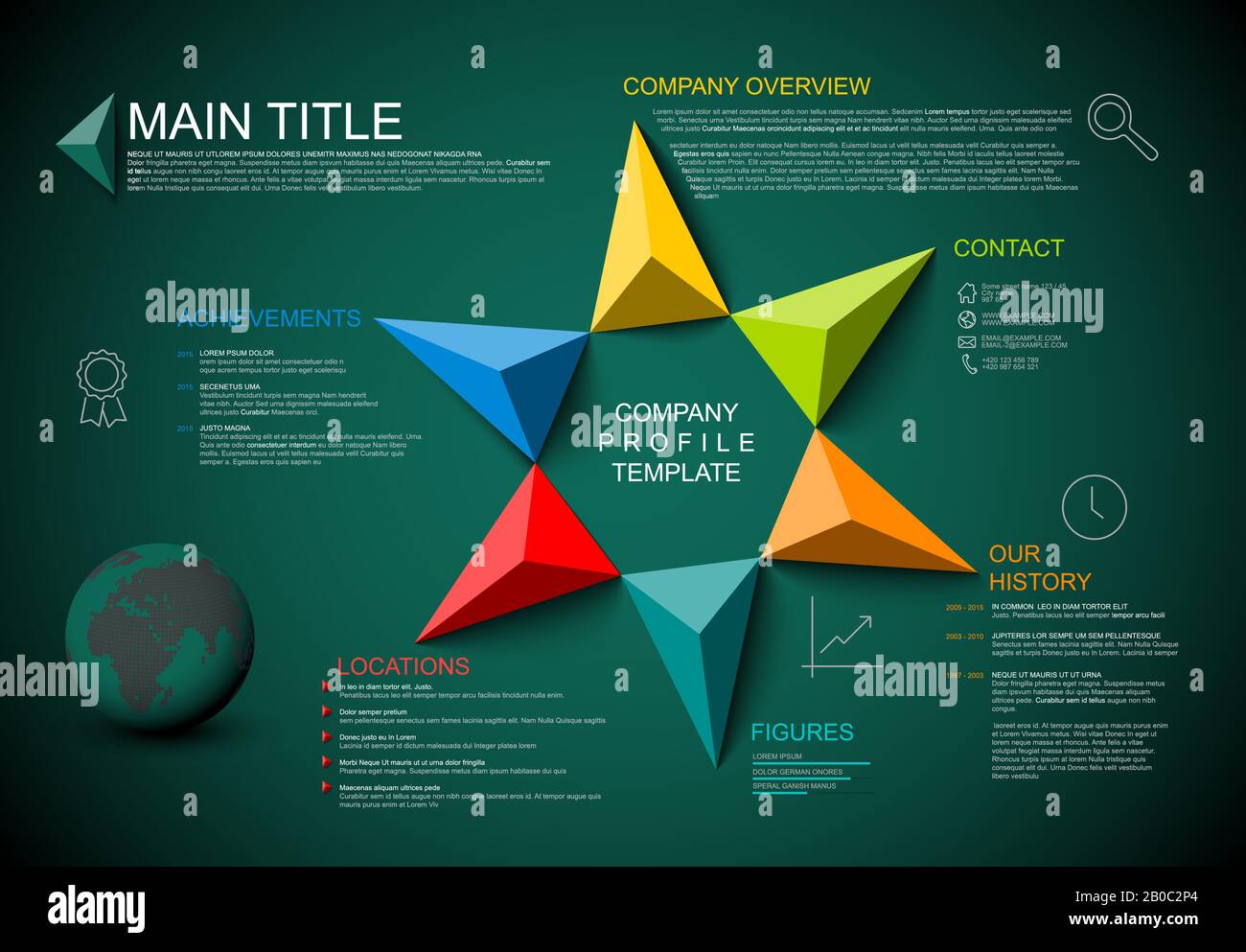 Infographic overview template colorful hi-res stock photography and ...