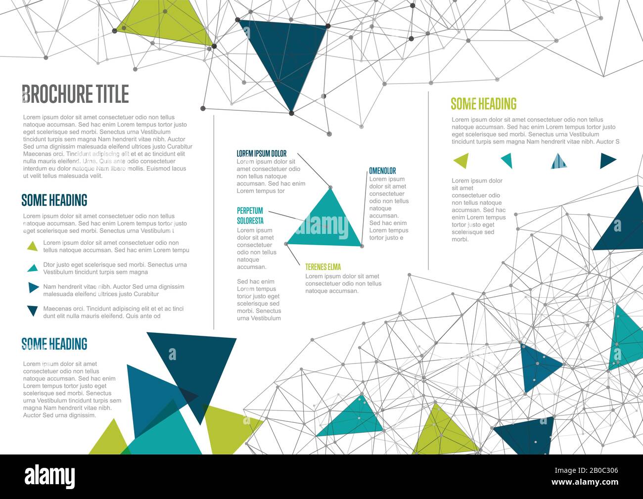 Modern Vector three fold brochure / leaflet / flyer design template ...