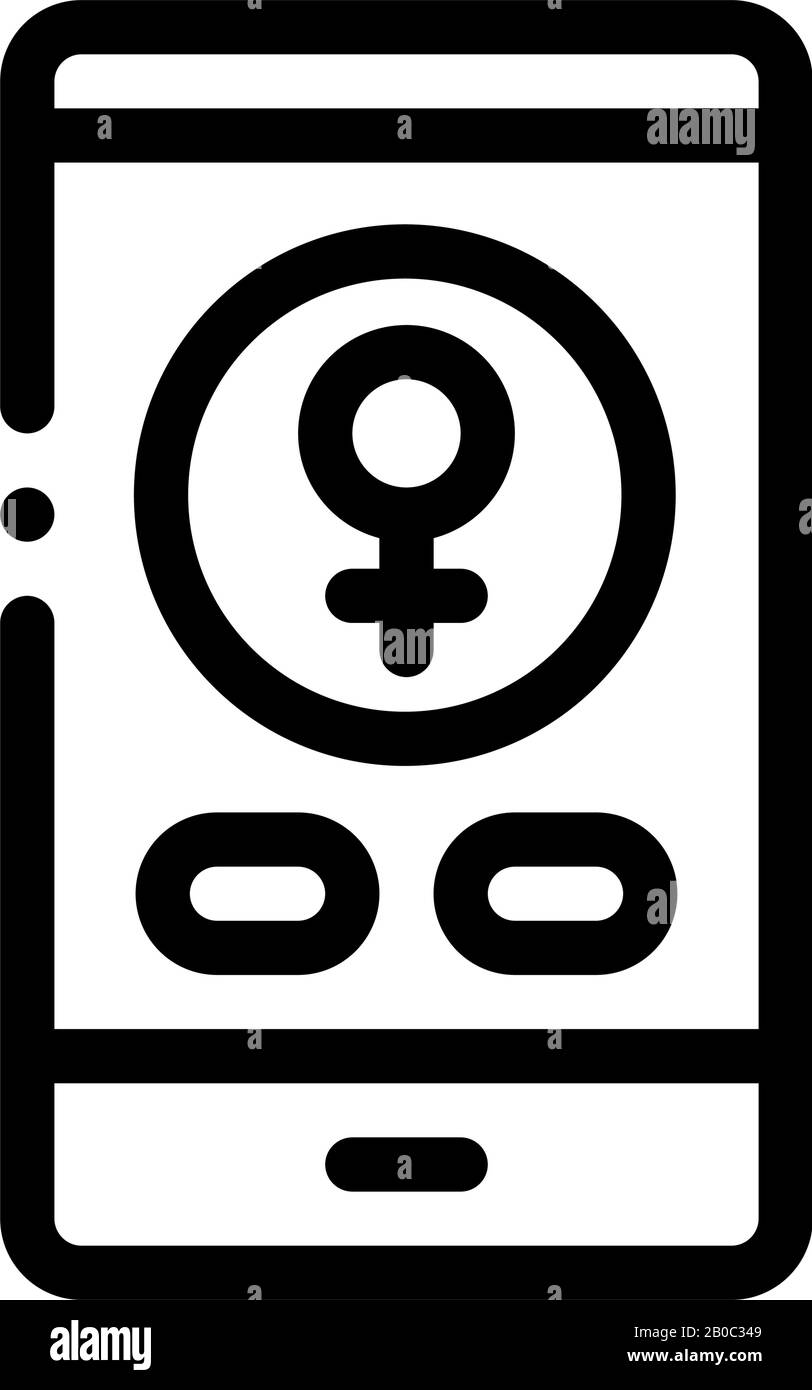 Phone Call Female Icon Vector Outline Illustration Stock Vector Image ...