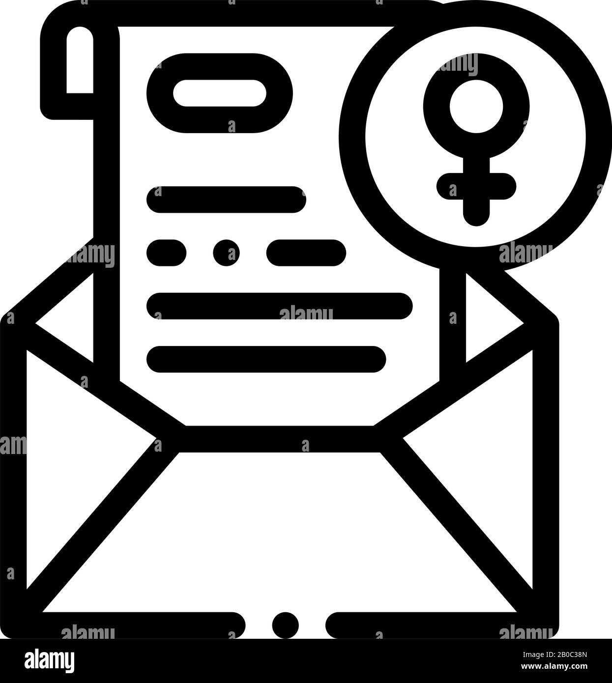 Message Letter Icon Vector Outline Illustration Stock Vector Image ...