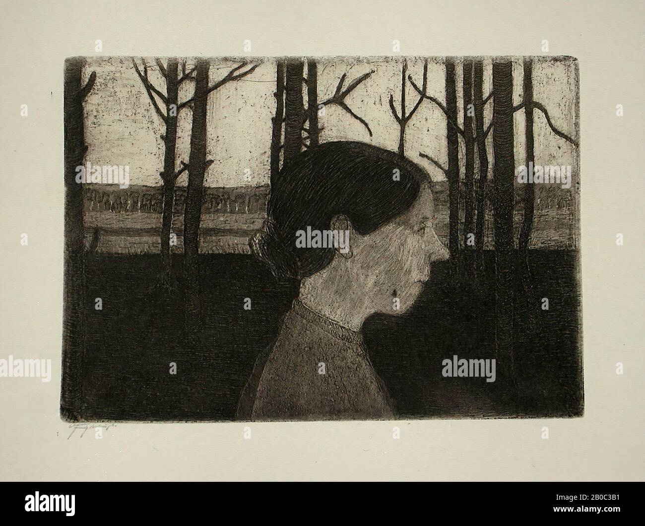 Paula Modersohn-Becker, Portrait of a Peasant Woman, 1900-1902, etching ...