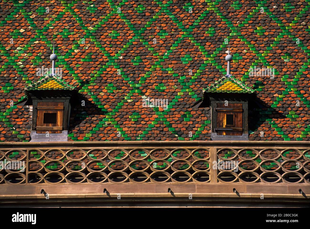 FRANCE, COLMAR, FORMER CUSTOMS HOUSE, ROOF DETAIL Stock Photo - Alamy