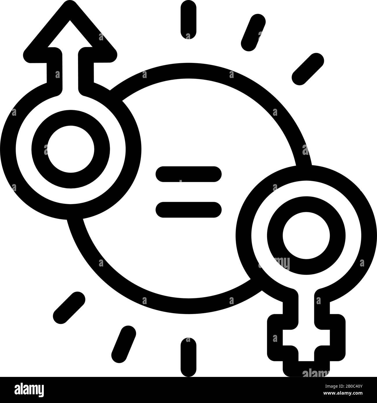 Male Female Marks Icon Vector Outline Illustration Stock Vector Image ...
