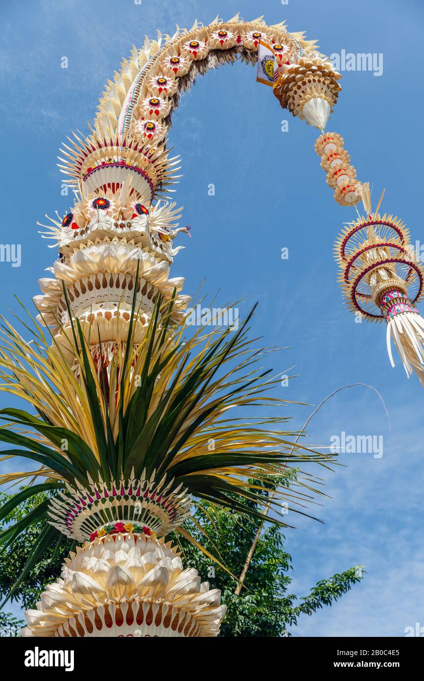 Penjor poles galungan celebration hi-res stock photography and images ...