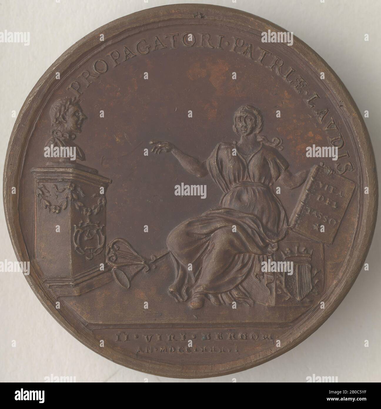 Francisco Corazzini, Pietro Serasi, 1786, bronze, 1 3/4 in. (4.5 cm ...