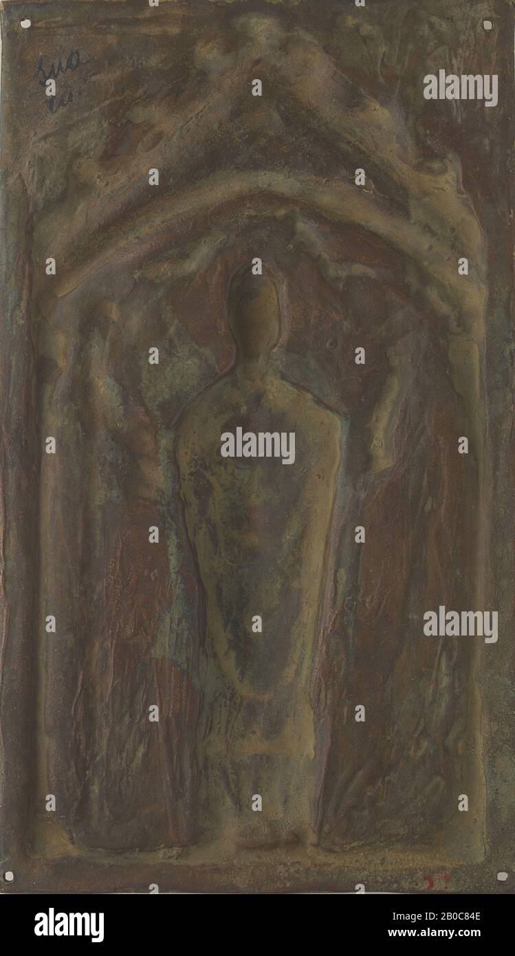 Unknown Artist, Bishop in Tabernacle Plaquette, 1800-1900, bronze ...