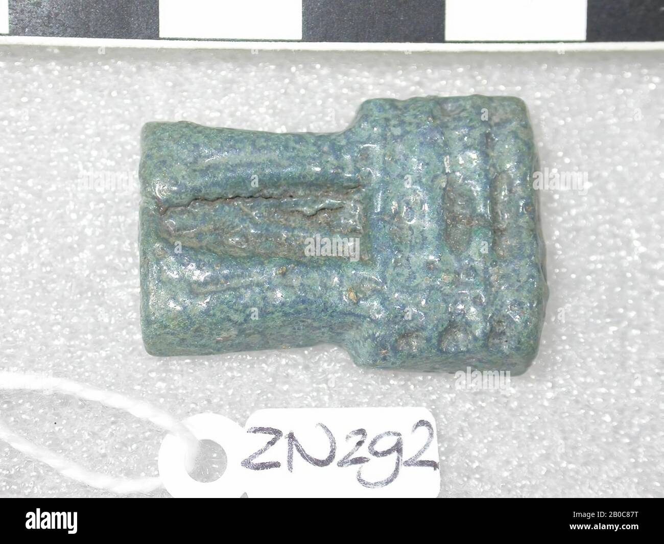 jade column, double, amulet, hieroglyph, faience, 2,8 cm, Egypt Stock ...