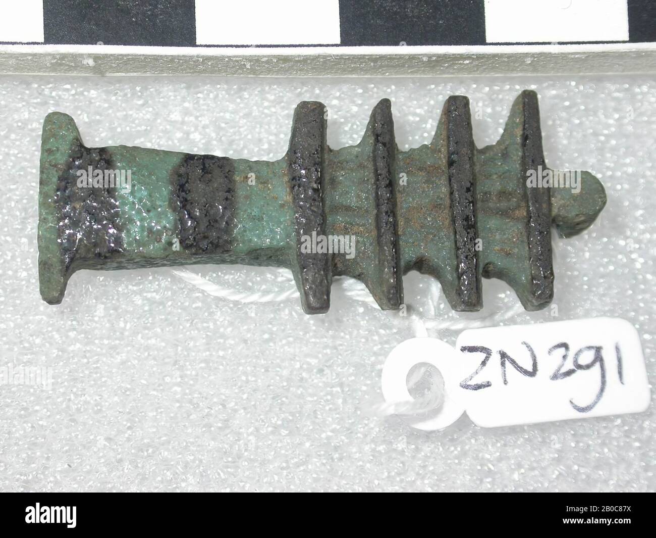 jewish column, amulet, hieroglyph, faience, 3.9 cm, Egypt Stock Photo ...