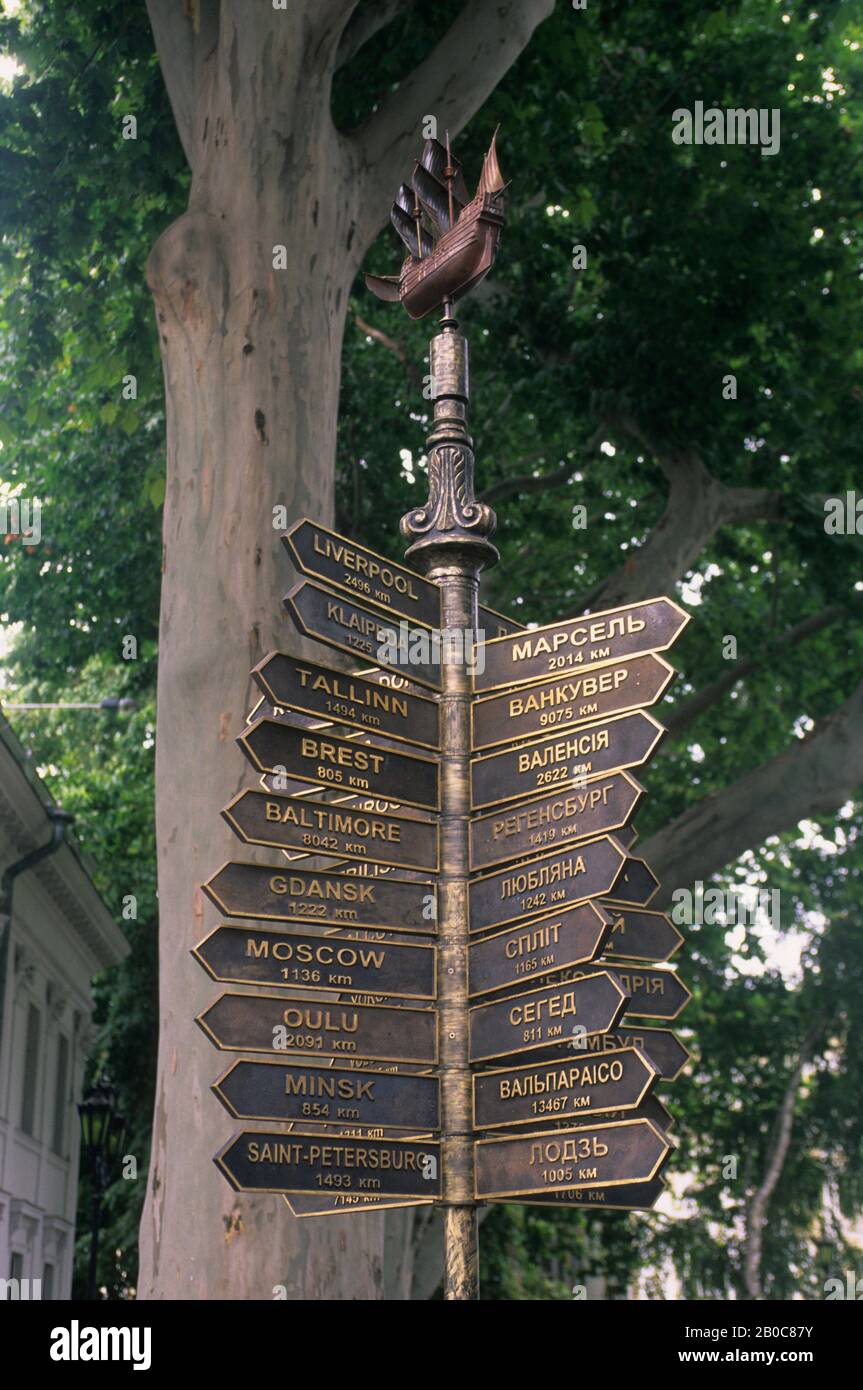 UKRAINE, ODESA, SIGN POST Stock Photo - Alamy