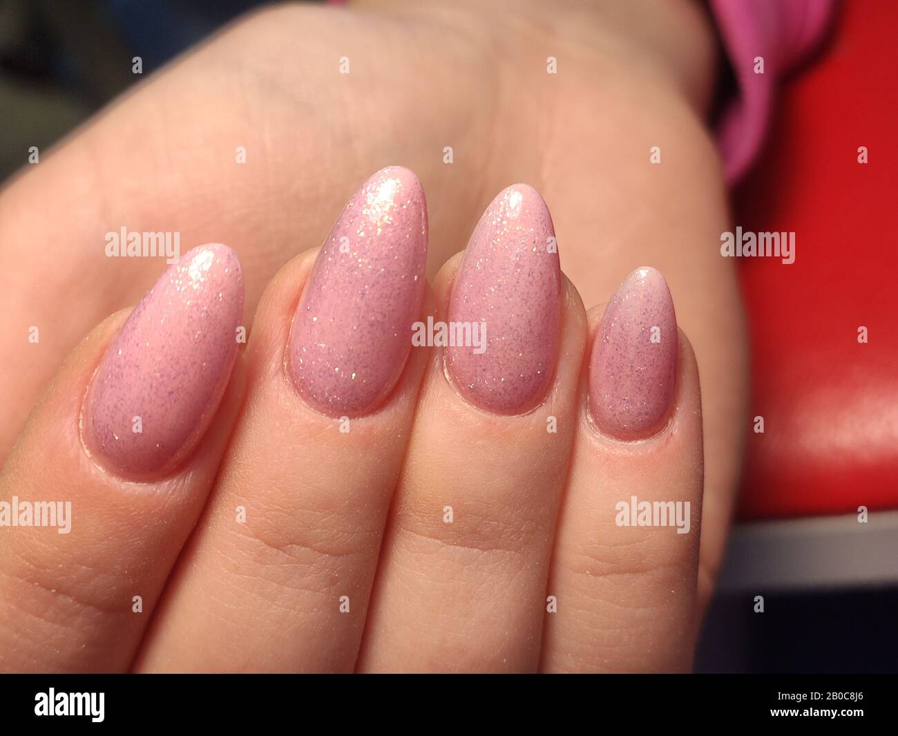 stylish manicure with a design Stock Photo - Alamy