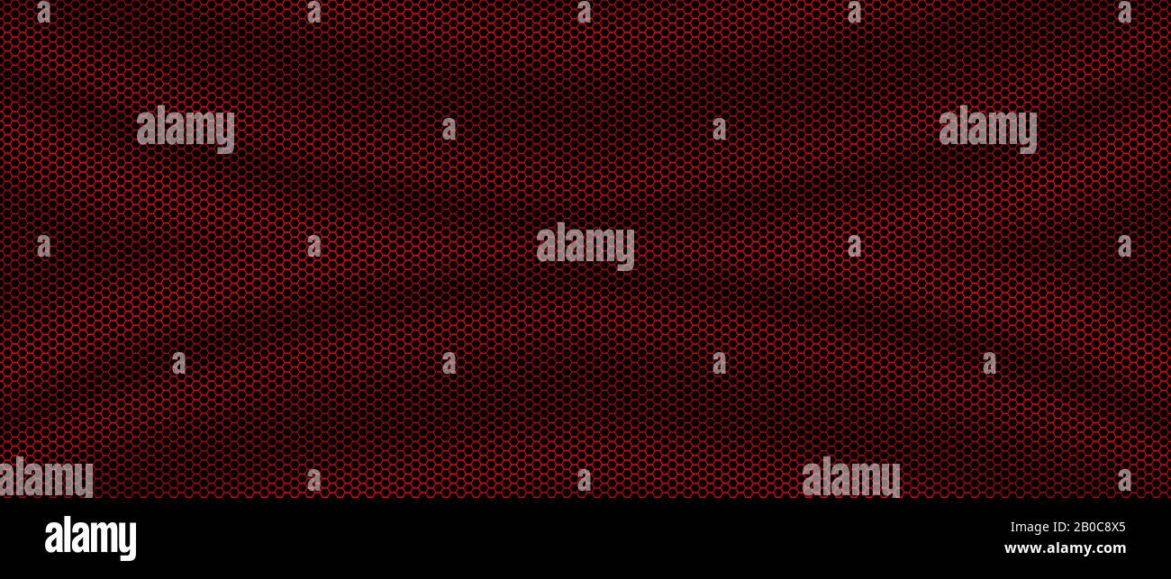 red and black mesh metal background and texture. 3d illustration banner ...