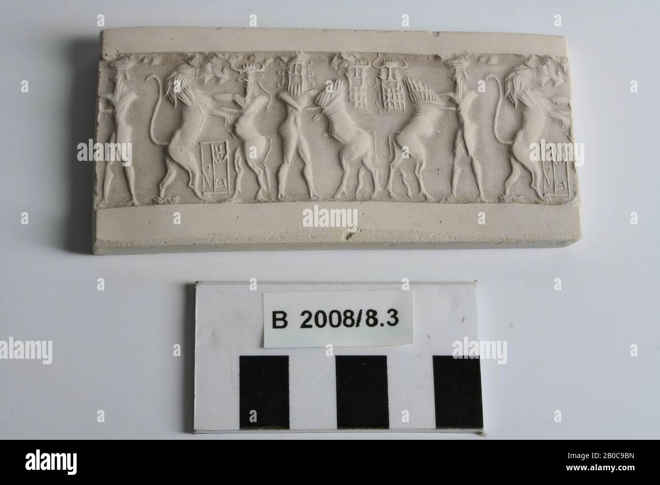 Ancient Near East, print, cylinder seal, plaster, 4.8 x 10.1 cm, modern ...
