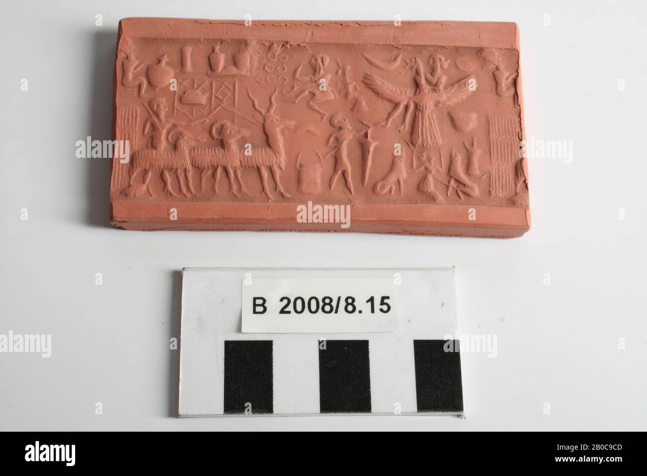 Ancient Near East, imprint, cylinder seal, plaster, 5 x 9.2 cm, modern ... Ancient Near East, imprint, cylinder seal, plaster, 5 x 9.2 cm, modern ...