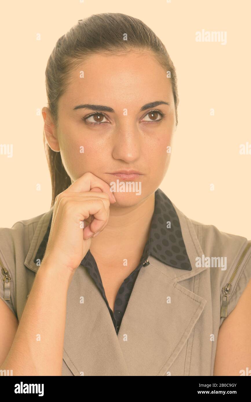 Hand on face chin hi-res stock photography and images - Alamy