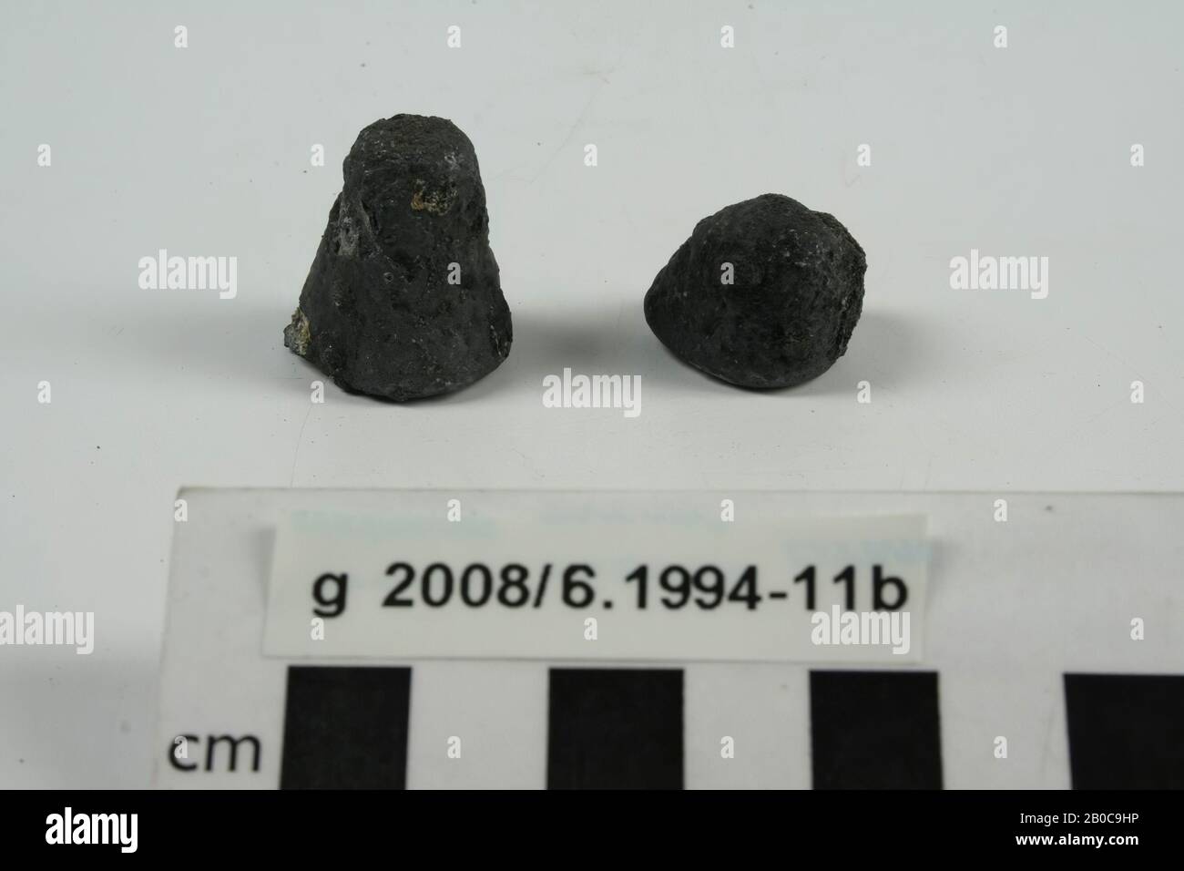 2 pendulum balls of lead, slinger balls, metal, lead, 2.4 x 1.9 x 2.8 ...
