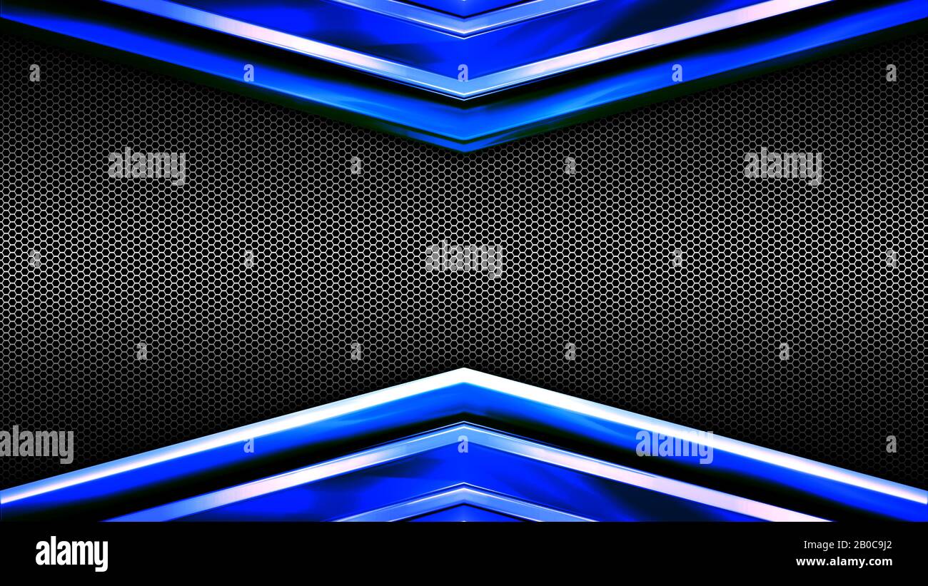 blue and black shiny metal background and mesh texture. metal ...