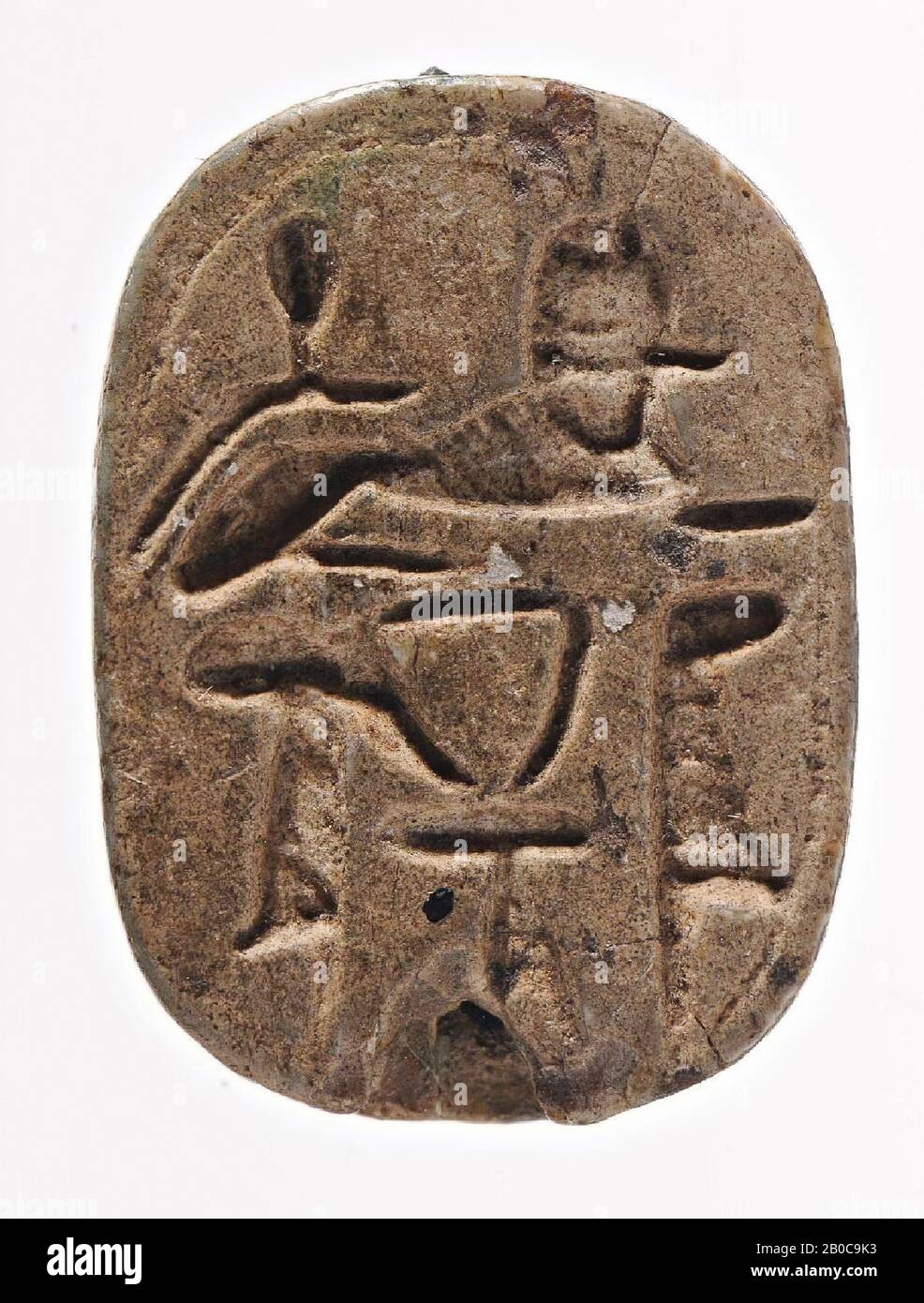 plaque, oval, hes vase, uraeus, sphinx, anchign, seal, plaque, faience ...