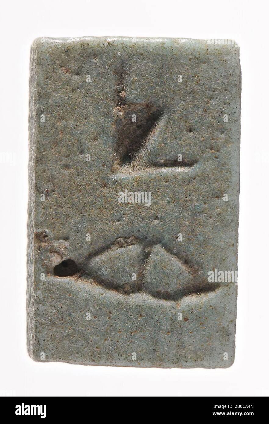 plaque, rectangle, Osiris, seal, plaque, faience, 1,2 cm, Egypt Stock ...