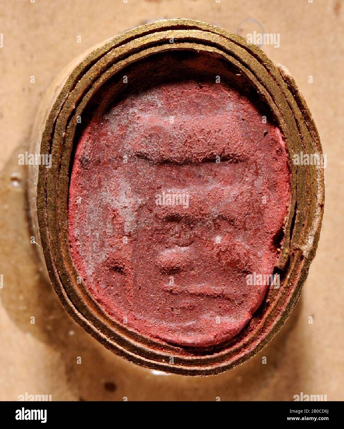 scarab, Amonre, The seal has the shape of a stylized dung beetle. Head ...