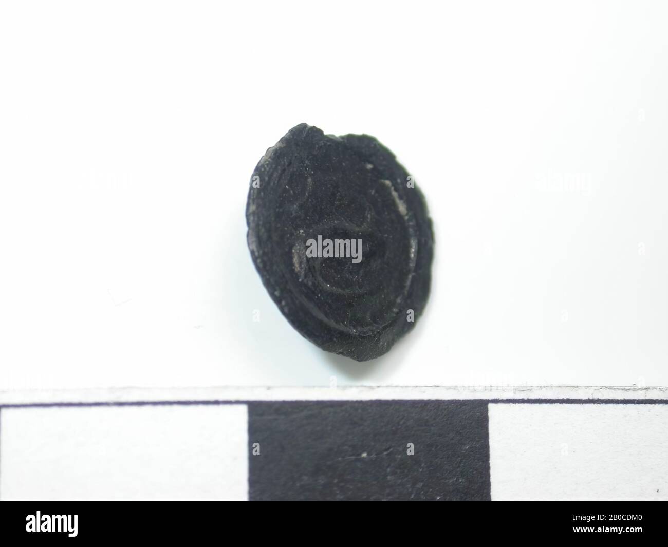 Circle shape with imprint, silver (lead Stock Photo - Alamy